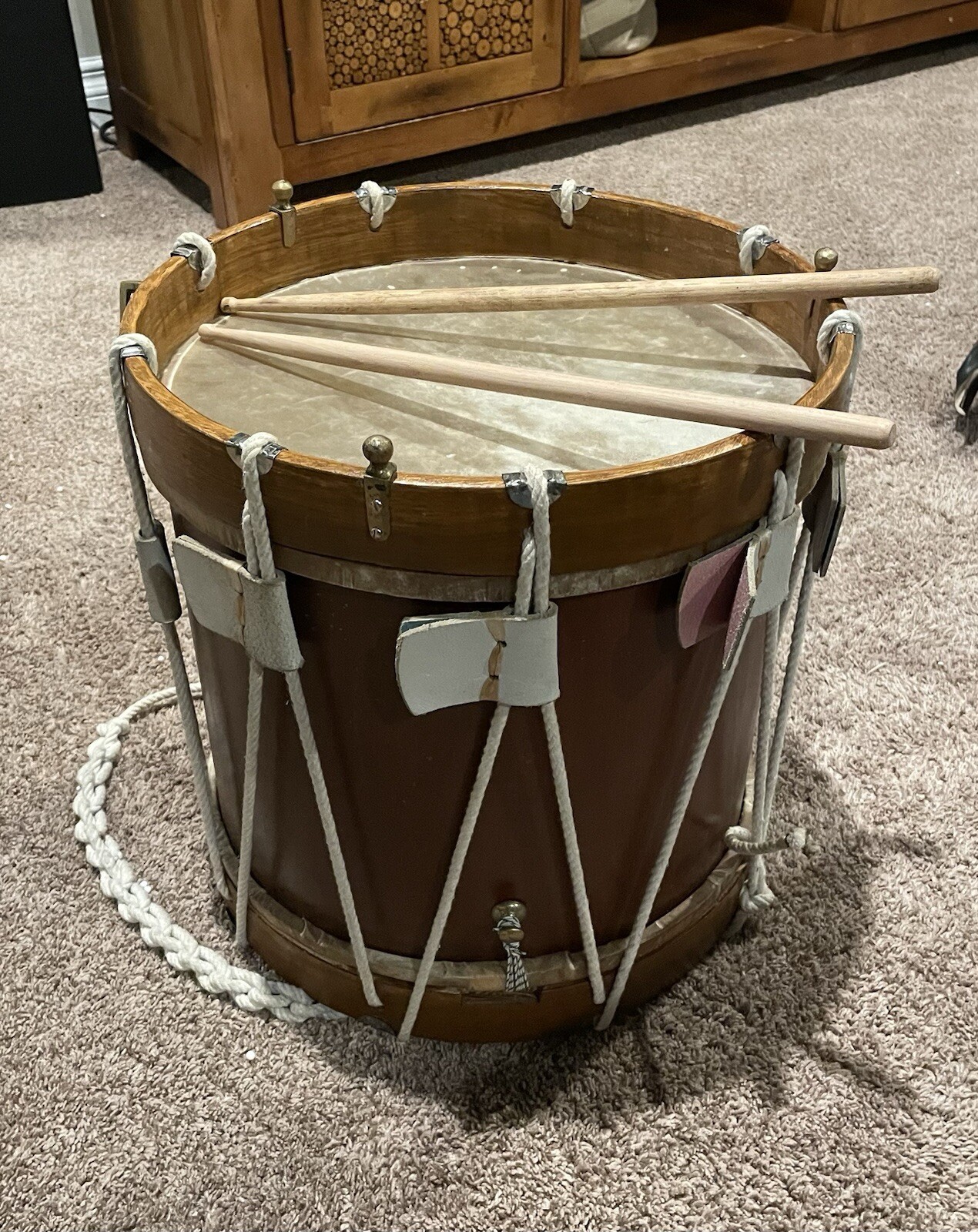 CIVIL WAR DRUM COLONIAL MARCHING REVOLUTIONARY MEDIEVAL 14" INCH SNARE ...