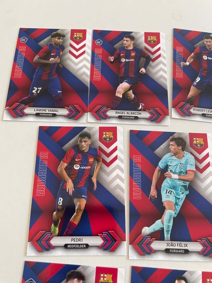 10x FC Barcelona Topps Team Set 23/24 Complete Blaugrana Lamine Yamal ...