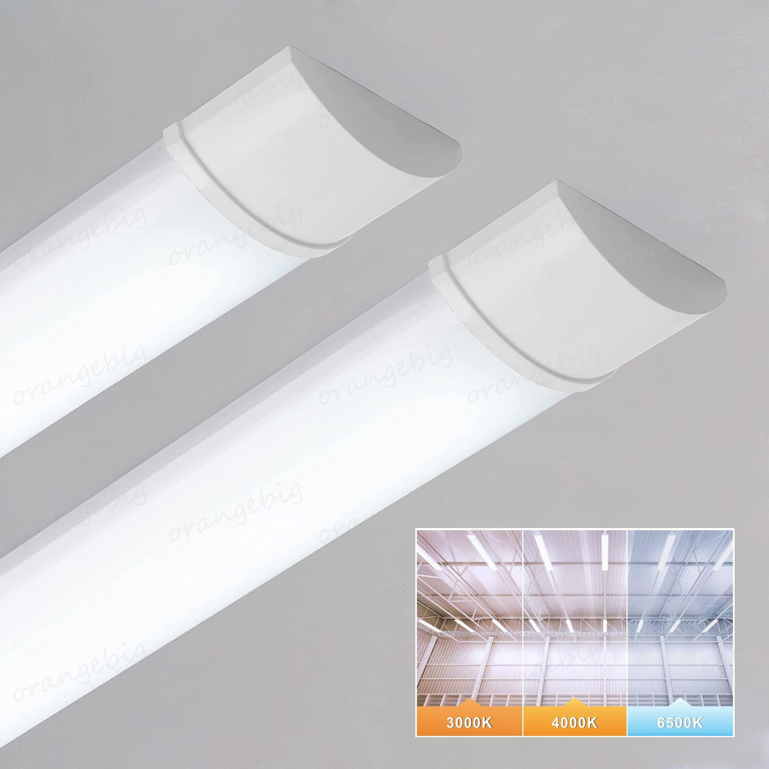 LED Batten Slimline Tube Light 2FT 3FT 4FT 5FT 6FT Wall Ceiling 4500K ...