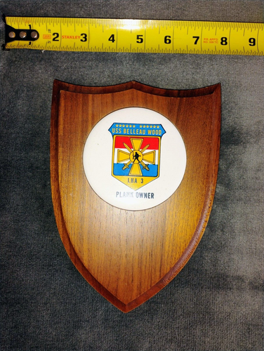 United States Navy Plank Owner Plaque USS BELLEAU WOOD LHA 3 | eBay