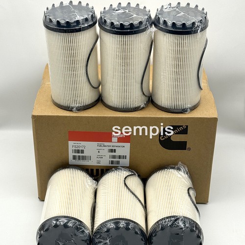 6Pcs FS20172 Fleetguard Cummins Fuel Filter Water Separator PACCAR K37 ...