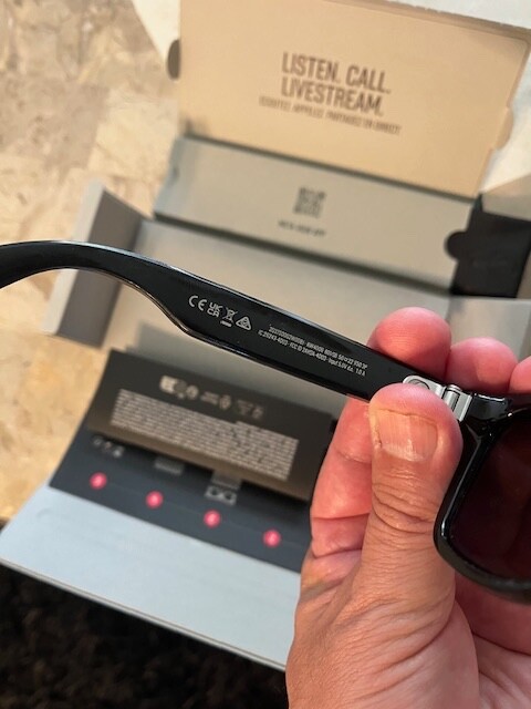 RAY-BAN META Polarized Wayfarer Smart RW4006 Black Frames Black Lenses ...