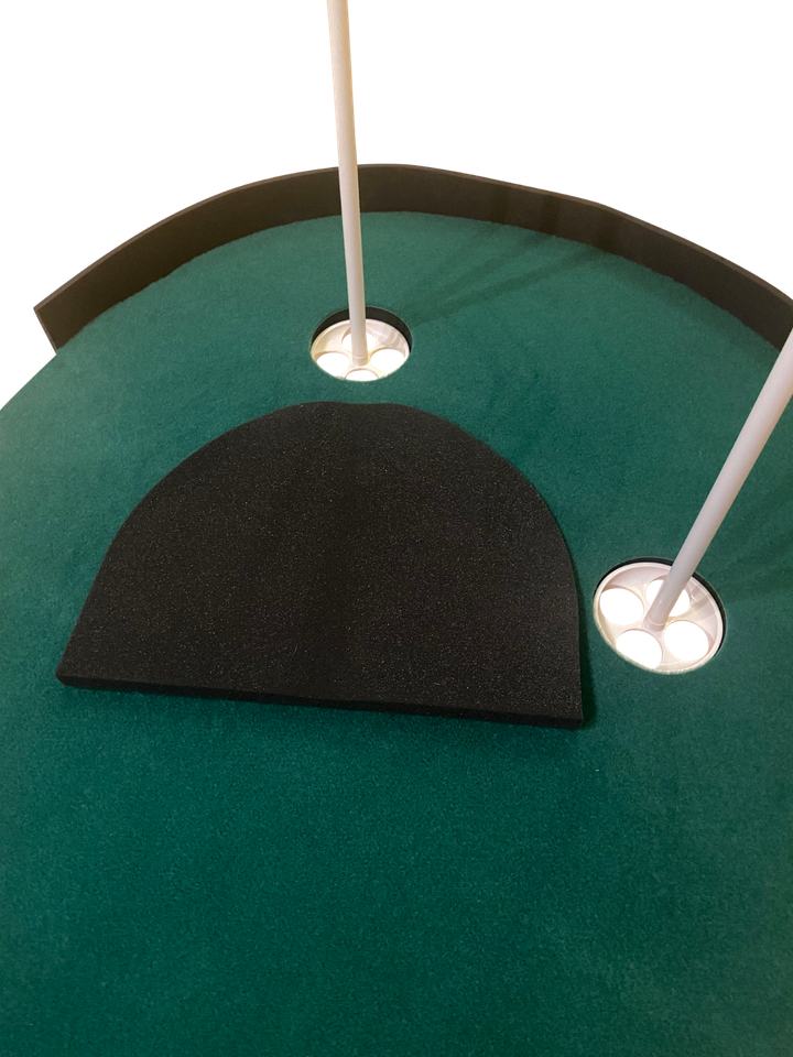 XL Golf Putting Green - 10.5ft x 3ft - Mat w/ Backstop + Real Flags ...