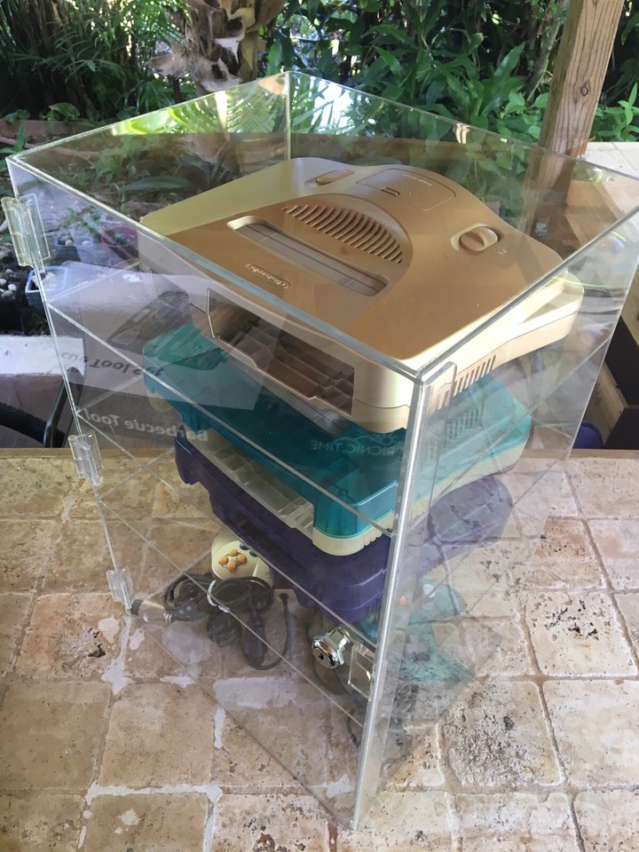 Video Game Display Case w/lock Console Protector SNES N64 Acrylic Layer ...