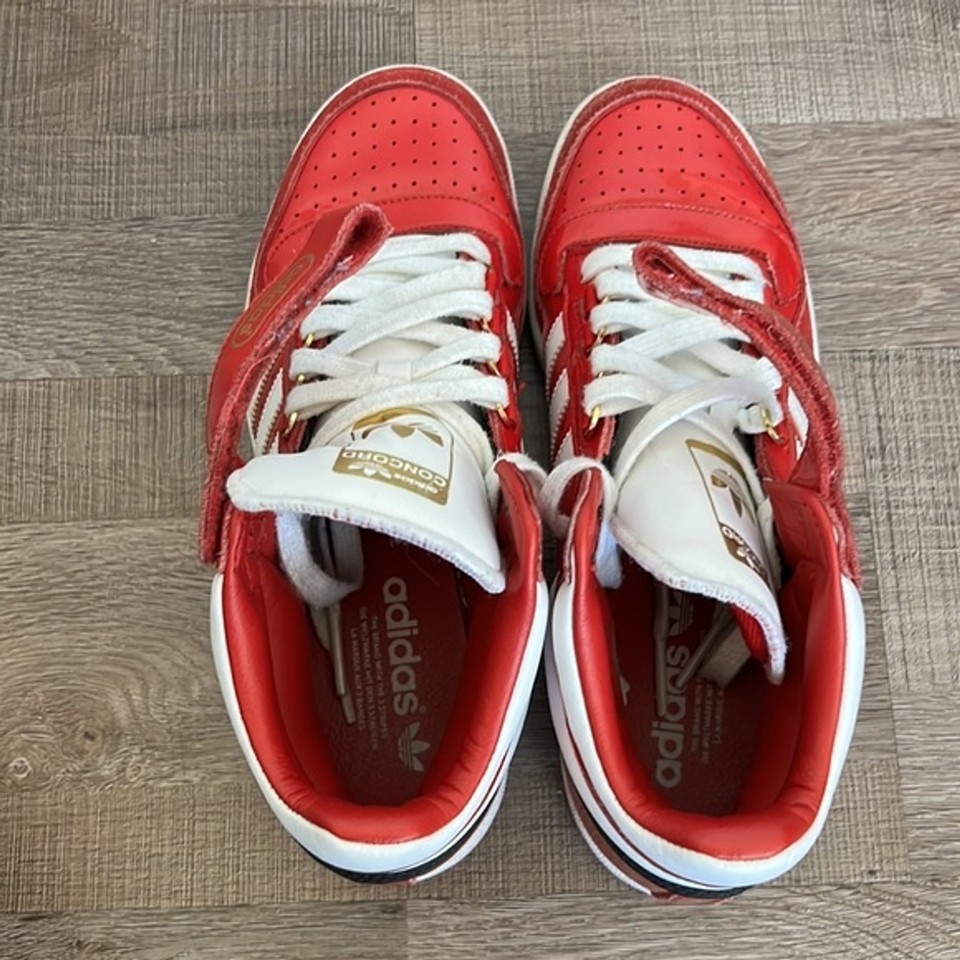 Adidas Concord Red Patent Leather High Top Sneaker Size 8.5 Mens | eBay