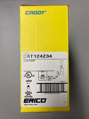 NEW BOX QTY 40 Erico Caddy CAT124Z34 Cable Clip J-Hook | eBay