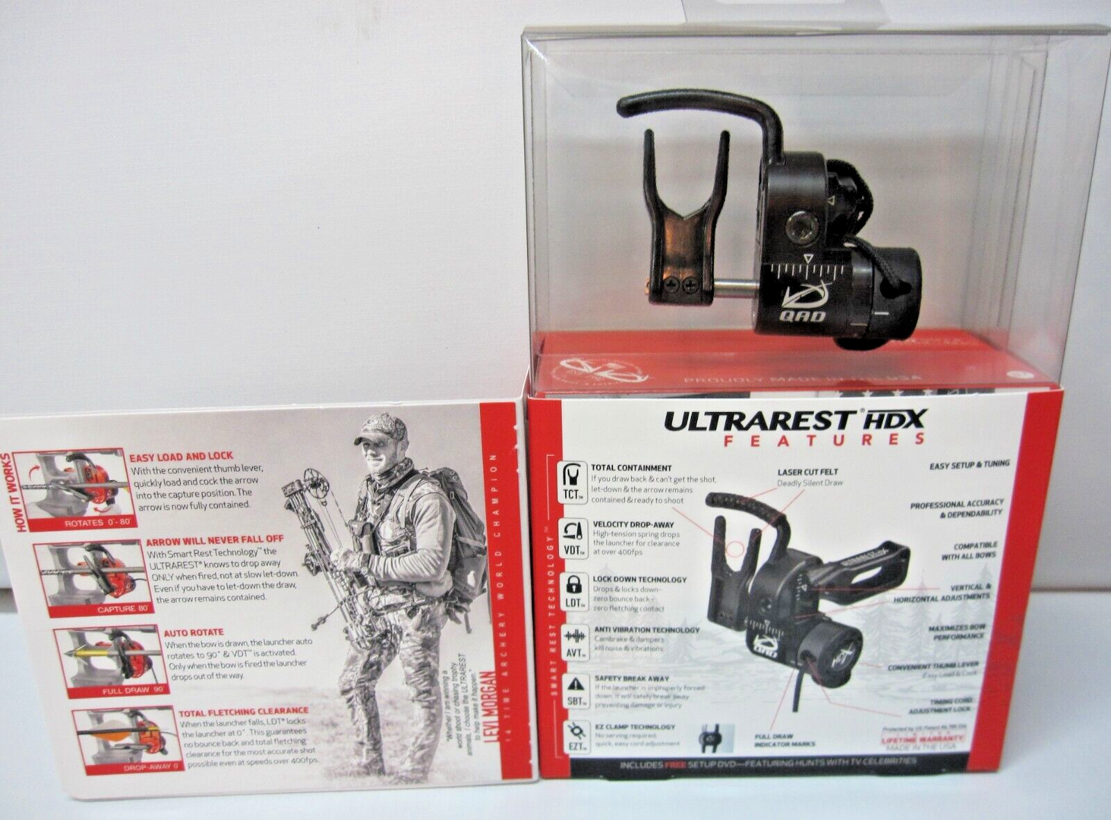 QAD Ultrarest HDX Black RH Arrow Rest w/Free Knife #UHXBK-R-New | eBay
