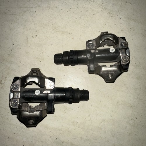 Shimano PD-M520 SPD Clipless Pedals Silver Pair 9/16 MTB Mountain ...