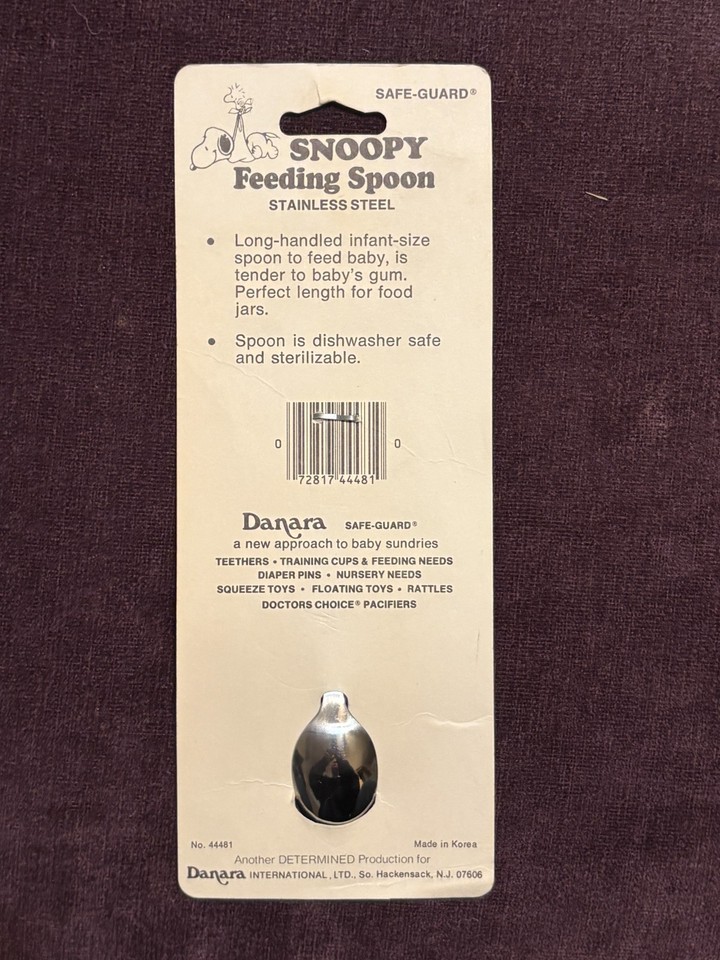 NEW SNOOPY STAINLESS INFANT FEEDING SPOON 1958,1965 DANARA | eBay