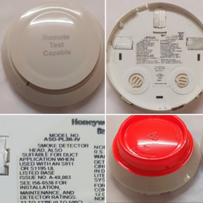 HONEYWELL GAMEWELL ASD-PL3R-IV ADDRESSABLE SMOKE / DUCT DETECTOR HEAD ...