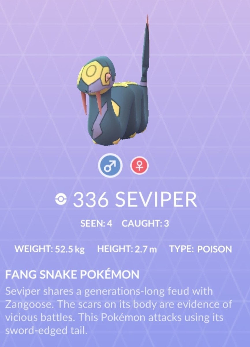 Zangoose And Seviper Zangoose VS Seviper (Pokémon Comparing Series)