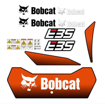 Bobcat E35 Decal Sticker Kit Repro Decals for E35, UV Laminated! | eBay
