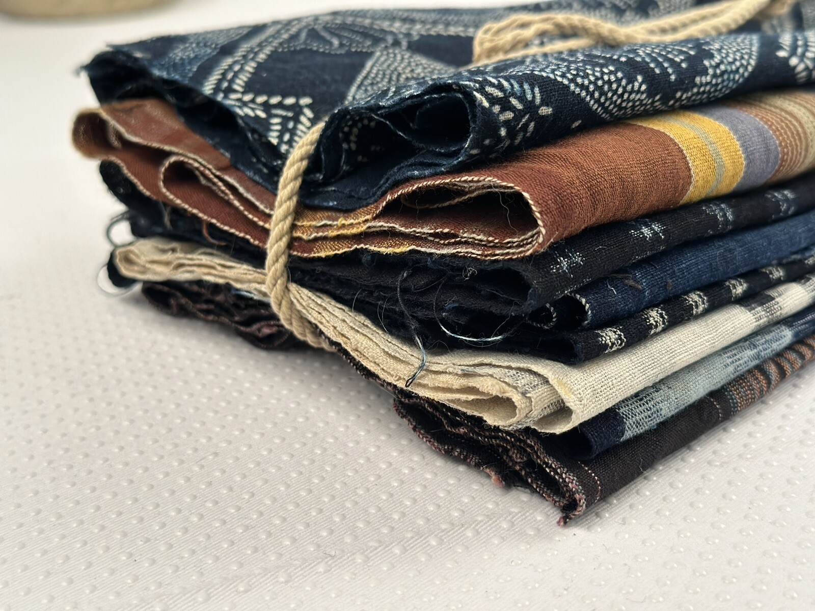 Sashiko Boro VTG 8 Yards 454g Japanese Kimono Fabric 8 Pieces Kasuri Katazome | eBay