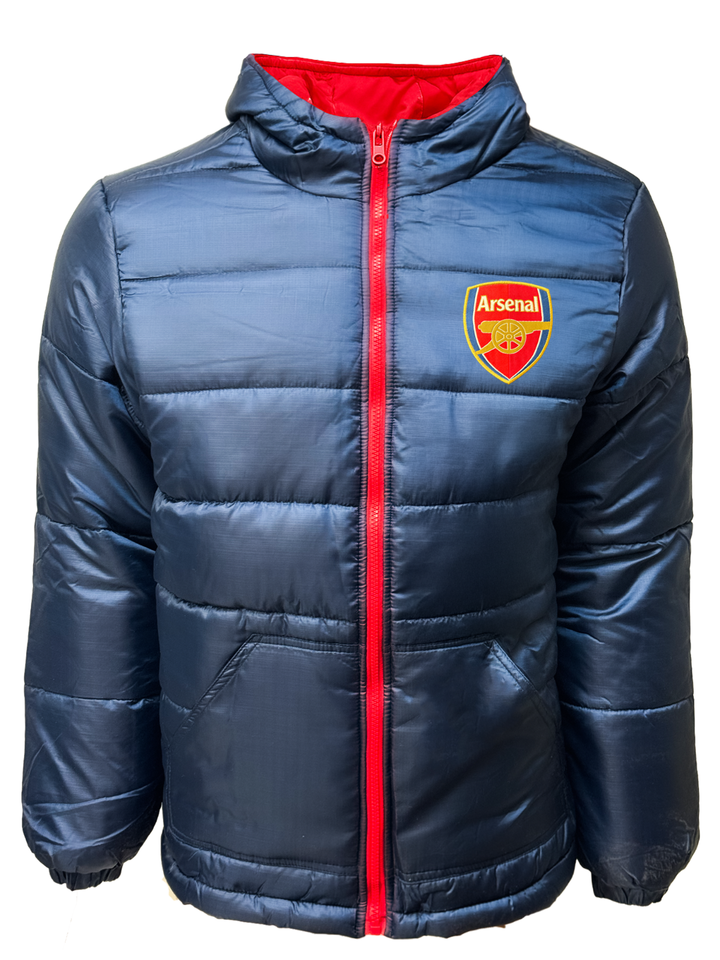 Official Rhinox Arsenal FC Football Puffer Jacket - Sizes: YS, YM, YL ...