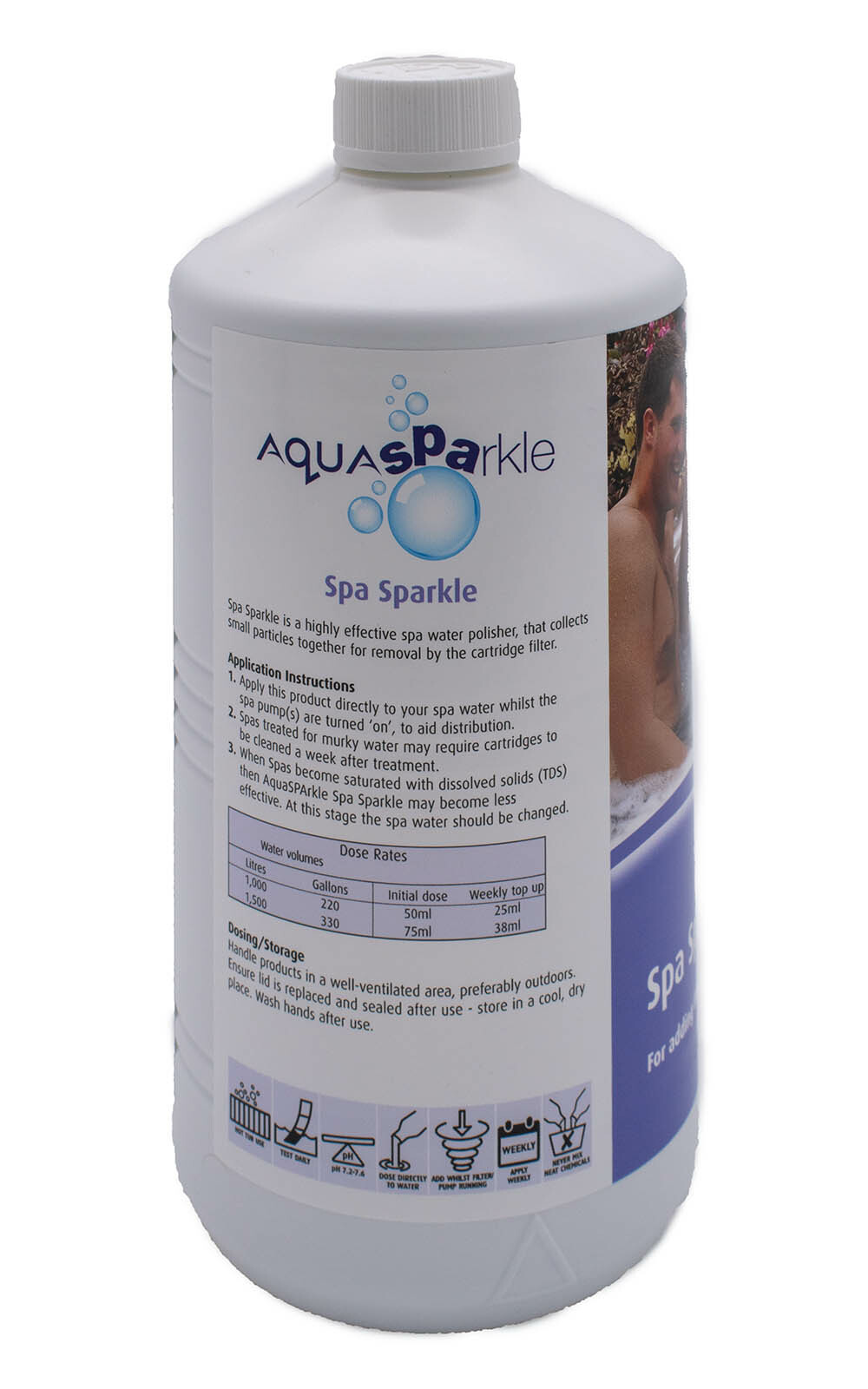 3 x 1lt Aquasparkle Spa Sparkle Clarifier Hot tub Spas Hottub Clear ...