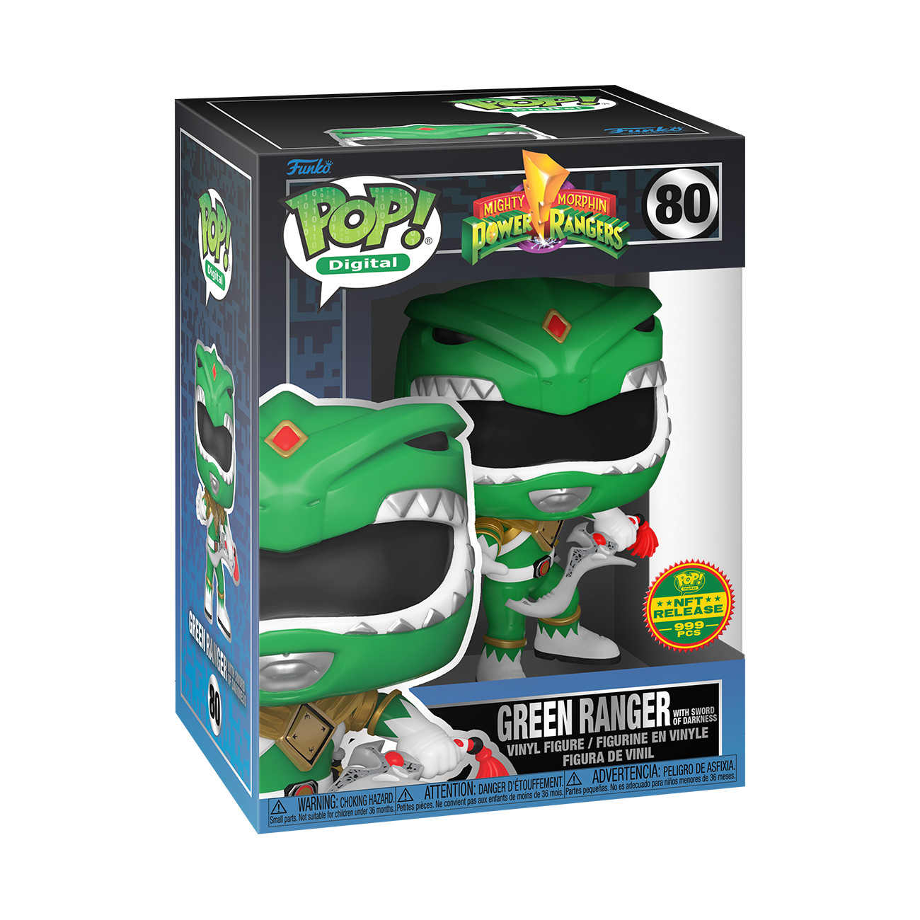 Funko Nft Pop! Vinyl: Power Rangers - Green Ranger with Sword of ...