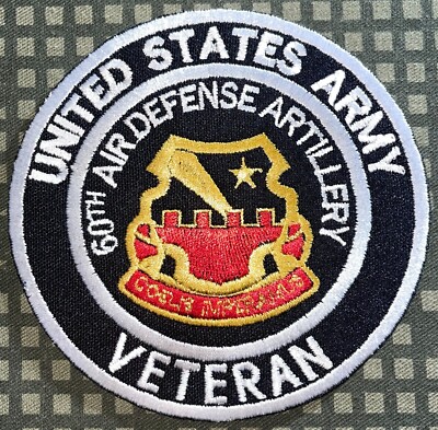 US Army 60th Air Defense Artillery Regiment Veteran Patch 3" Hook ...