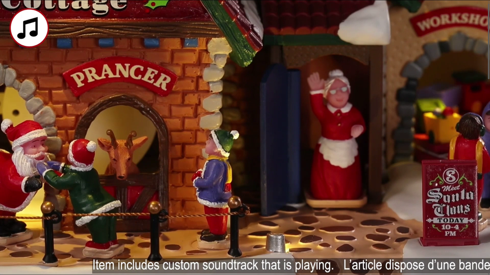Lemax 2019 Animated Kringle's Cottage Santa's Wonderland #95462 Décor ...