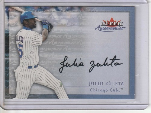 Julio Zuleta 2001 Fleer Autographics Chicago Cubs | eBay