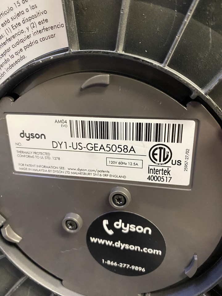 Dyson AM04 Hot+Cool Jet Focus Fan Heater Grey For Parts Or Repair Read ...