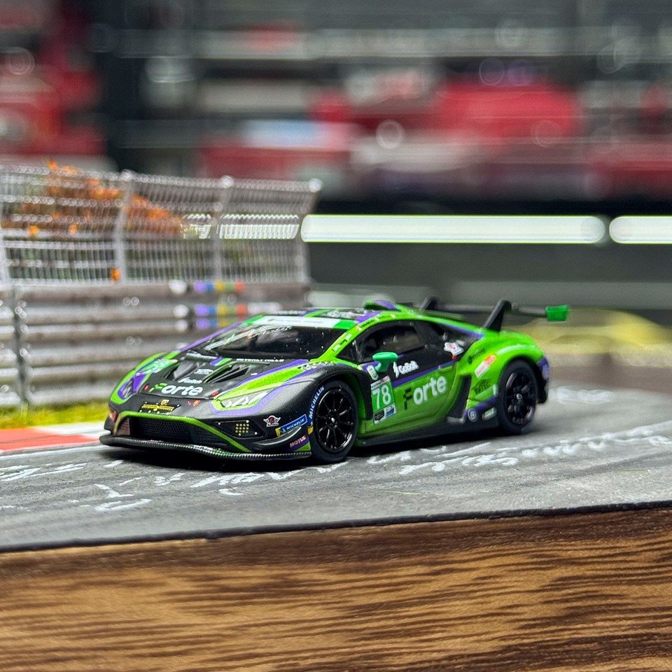 Mini GT 1062 Lamborghini Huracan GT3 EVO2 #78 Forte Racing 2024 IMSA ...