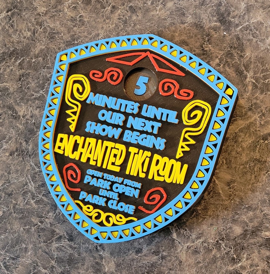 8 x 6.75 inch Enchanted Tiki Room Next Show Sign Adventureland Replica ...