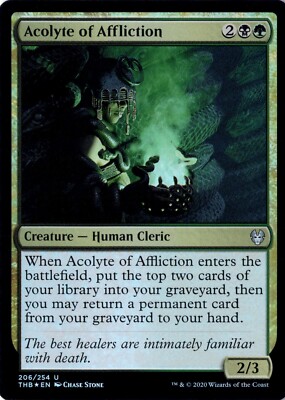 Acolyte Of Affliction NM/M* FOIL Theros Beyond Death ENGLISH 206/254 ...