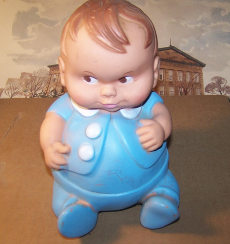 Vintage "Uneeda Plumpees" Rubber Round Belly 8" Squeaky Doll - Used ...