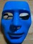 Blank Face Blue Mask - Use It For Dress Up - Halloween - Cosplay - Your ...