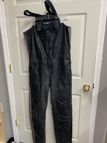 AMF 70’s Harley Davidson Leather Coveralls Pants Vint… - Gem