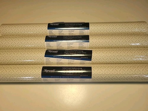 Norwall Wallpaper Rolls 4 Count Retro Pattern Vinyl Wall Covering NOS ...