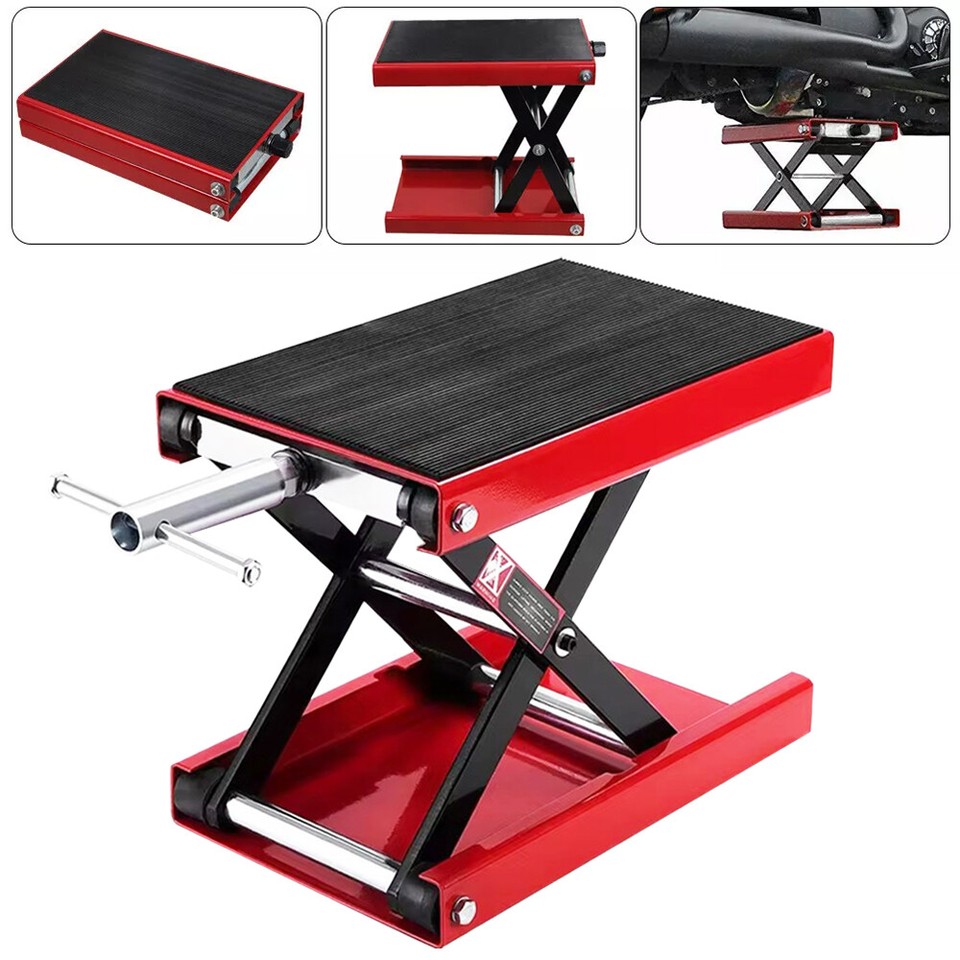 500KG Motorbike Motorcycle Table Bench Workshop Scissor Lift Jack Stand ...