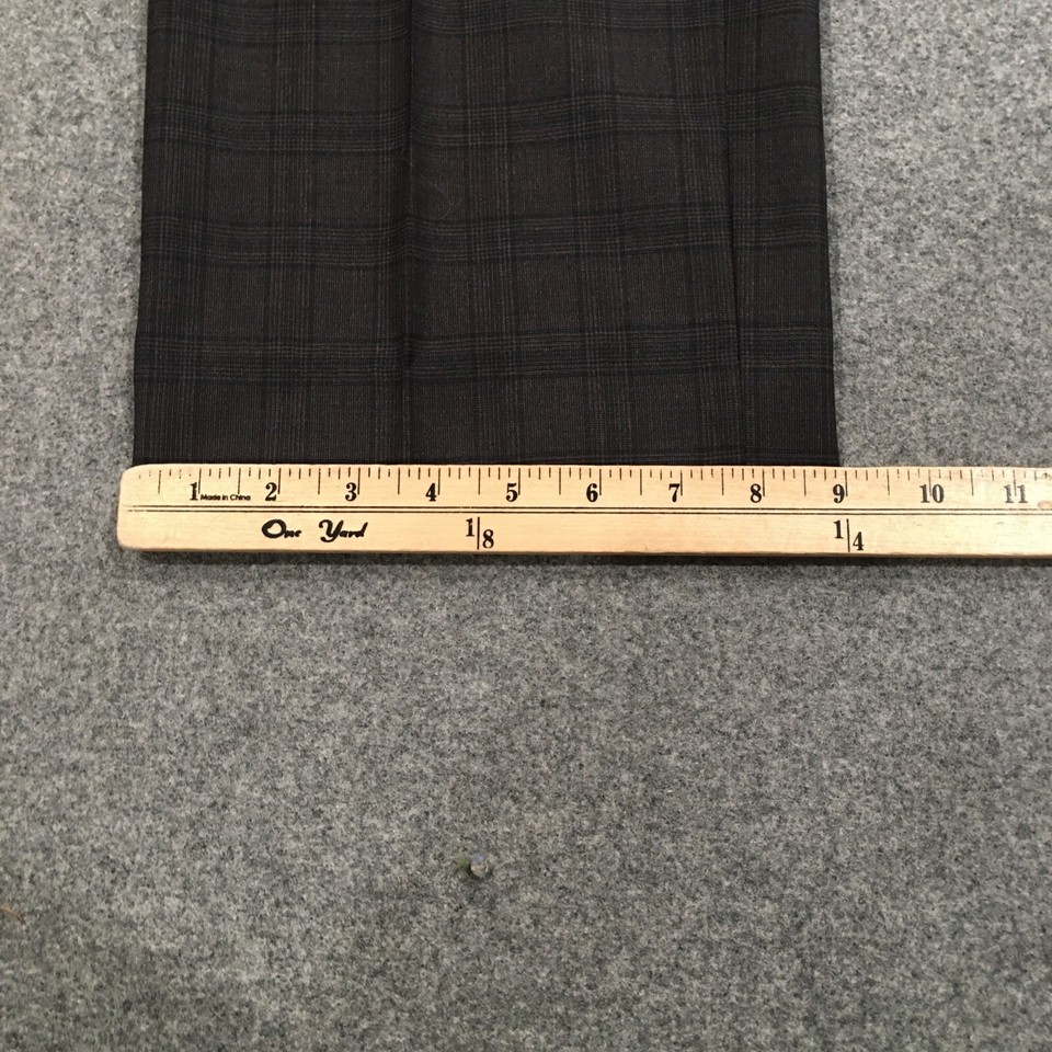 Jack Victor Reda Riviera Men 34x29 Dress Pants Armando Gray Plaid 100% ...