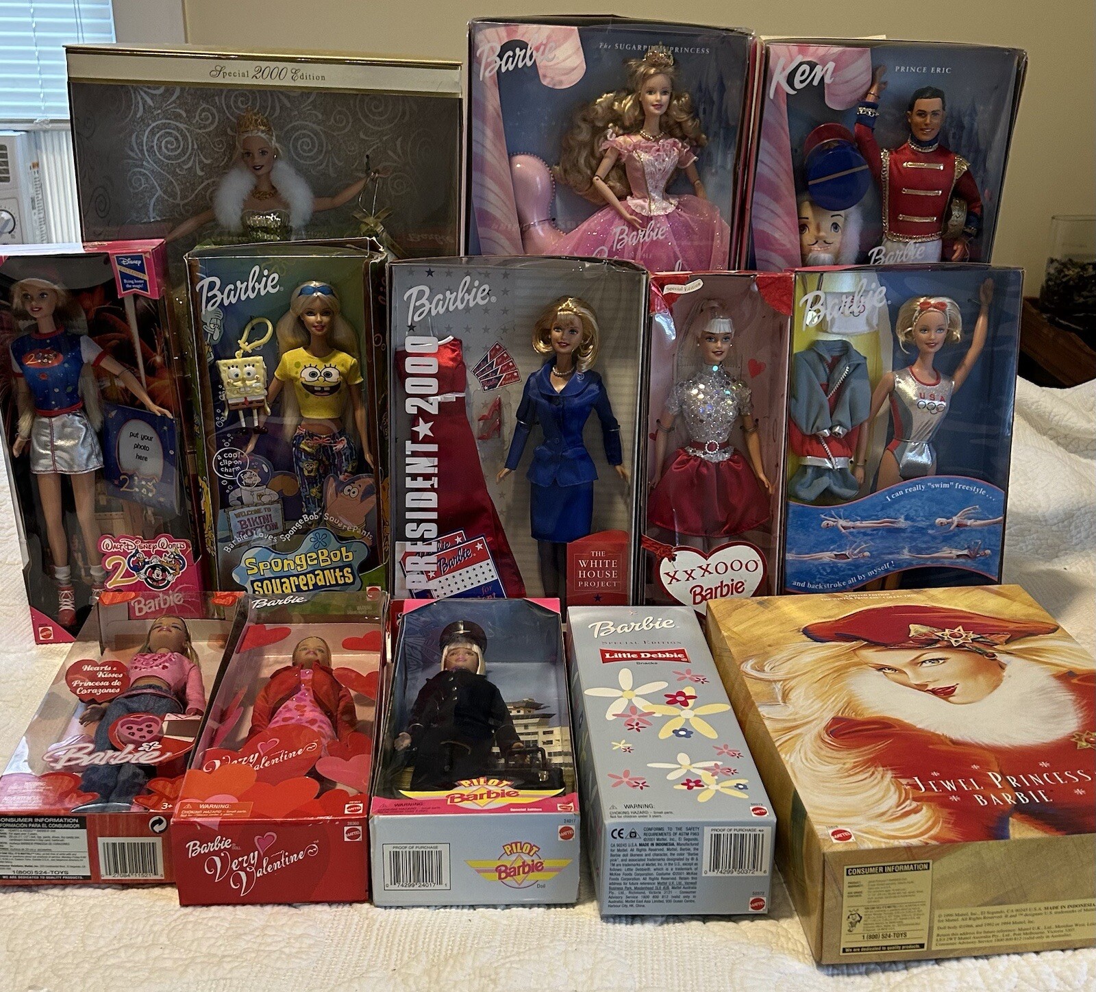 Lot of 13 Vintage Barbie Dolls In Unopened Original Boxes ‘96-‘04 Some ...