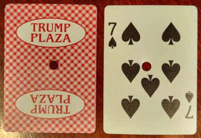 Trump Plaza Red #7 Spades Single Swap Playing Card | eBay
