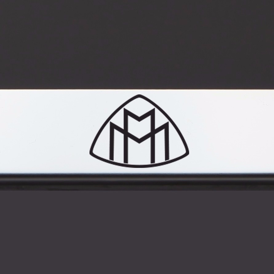 T304 SS Stainless Steel Maybach Logo Black Laser Etched License Plate ...