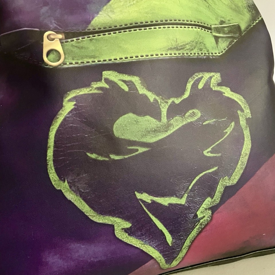 Disney Descendants 3 Mal Zippered Small Faux Leather Backpack Bag NWOT ...