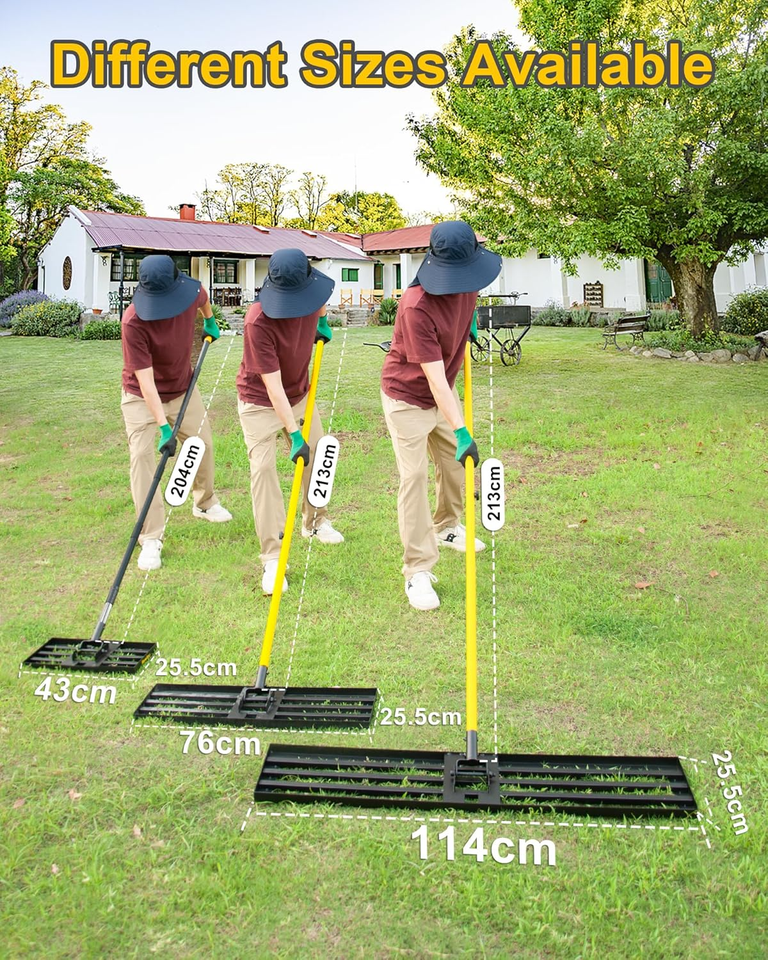 Lawn Leveling Rake, 43X25.5Cm Top Soil Spreader, Heavy Duty Sand ...