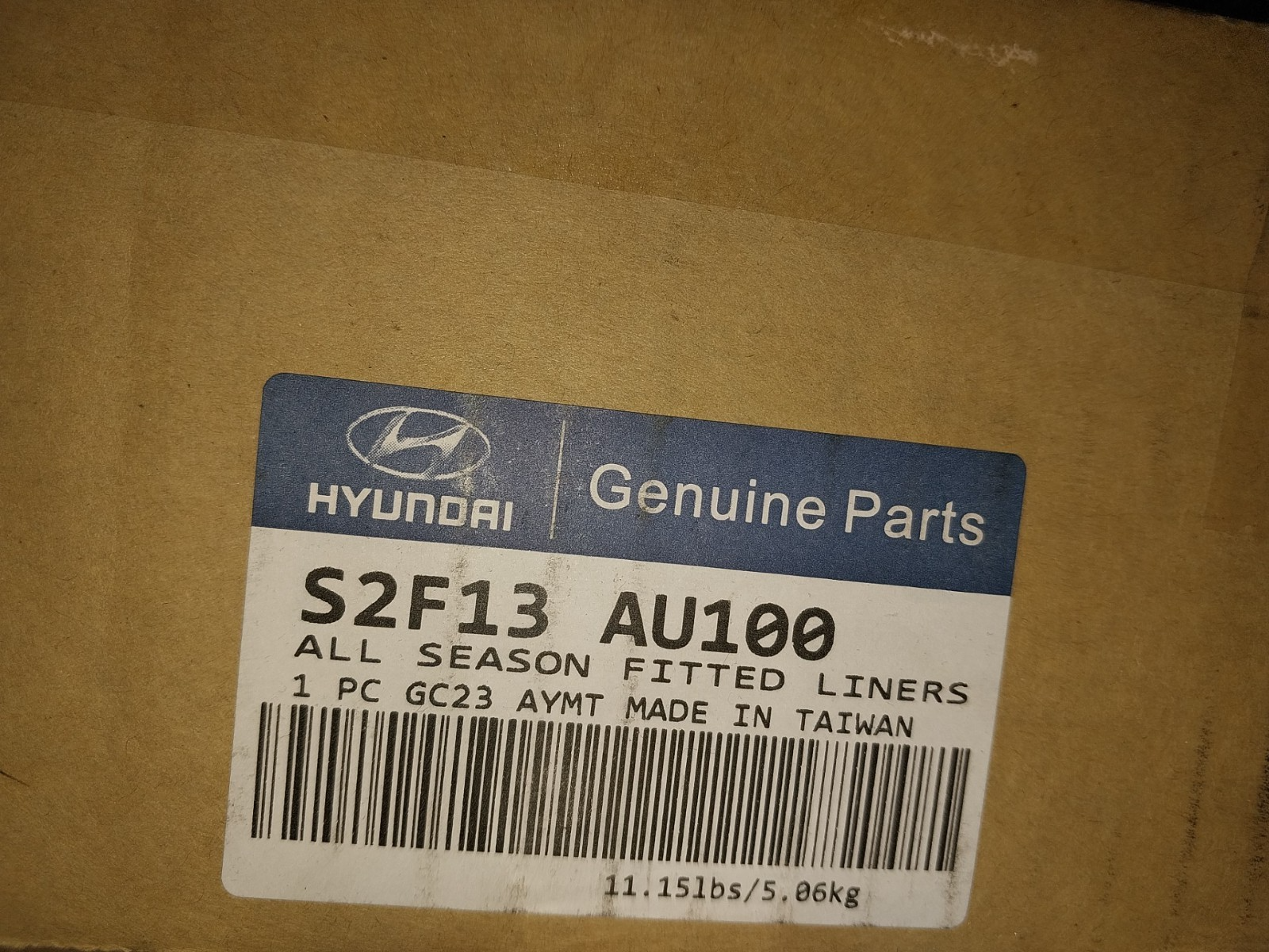 Genuine Hyundai 2019-2022 Santa Fe All Season Fitted Floor Liners S2F13 ...