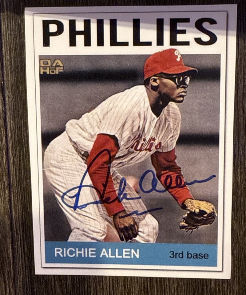 Dick Allen Signed & Autographed Customer Designed Baseball Card. D ...