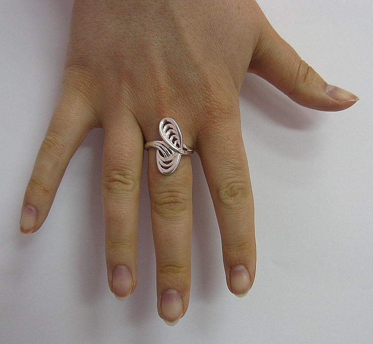 Stylish Long Sterling Silver Ring Solid 925 Perfect Quality Empress ...