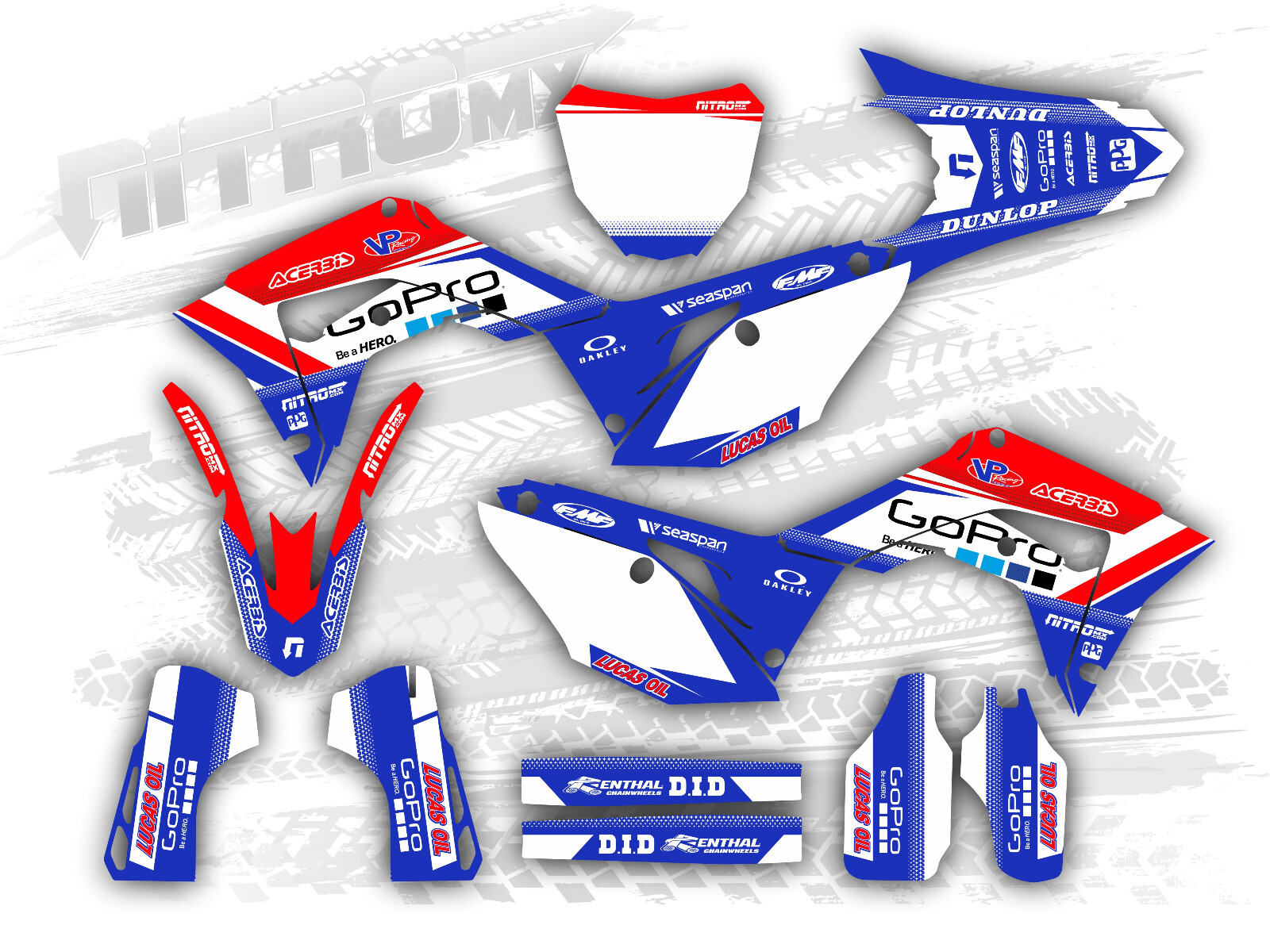 Graphics Kit fits Honda CRF 250 R CRF 250R 2018 2019 2020 2021 Decals ...