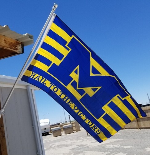 University of Michigan Wolverines Flag Um Hail to Victors Large 3x5 for ...