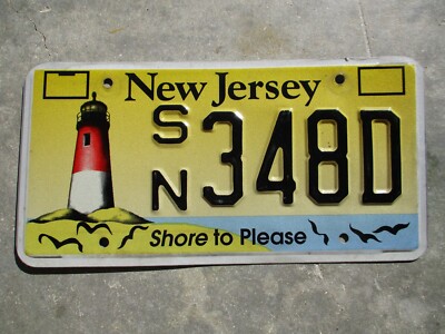 New Jersey Shore to Please Light house license plate # 348 D | eBay
