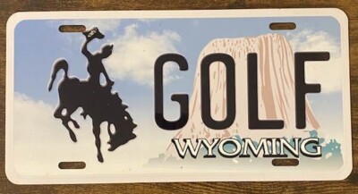 GOLF Novelty Vanity License Plate Wyoming Golfer Golfing VW Volkswagen ...