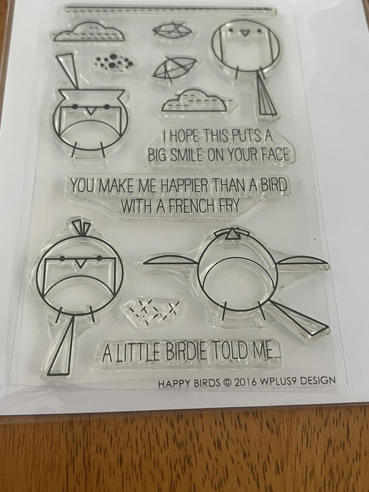 WPlus9-Happy Birds Stamp Set | eBay