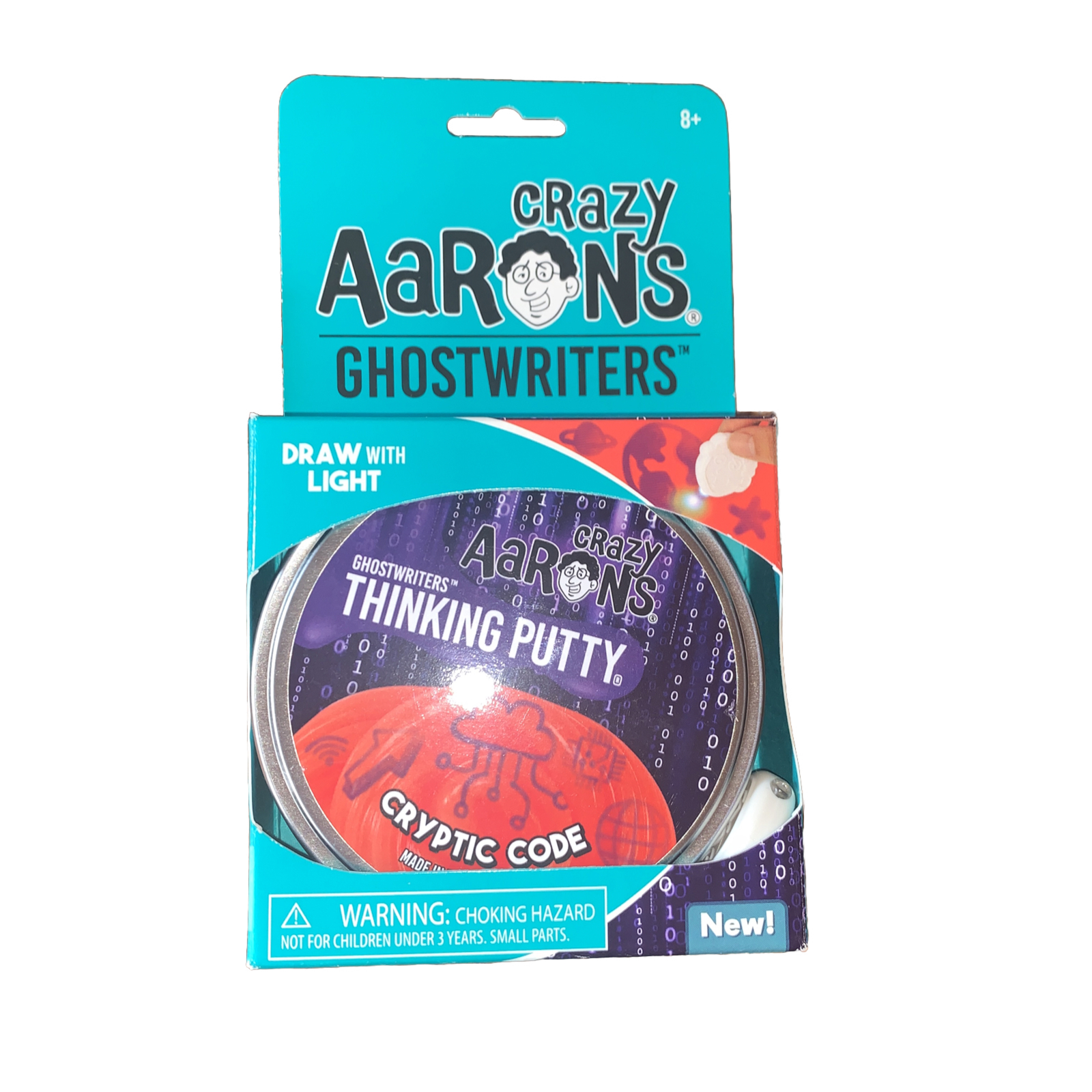 Crazy Aarons Putty Ghostwriters Glow Draw W/ Light Cryptic Code 4" Tin for sale online | eBay
