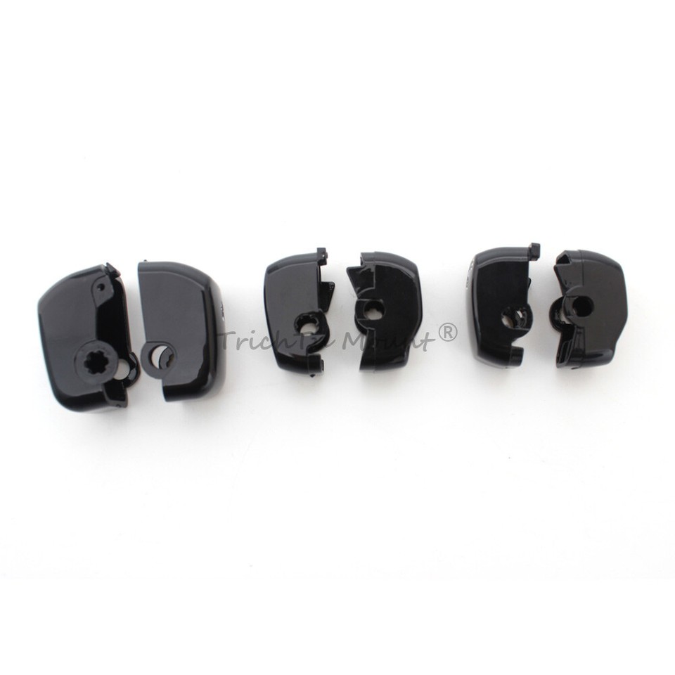 6pcs Black Switch Cap Kit Button Cover For Harley Softail Sportster ...