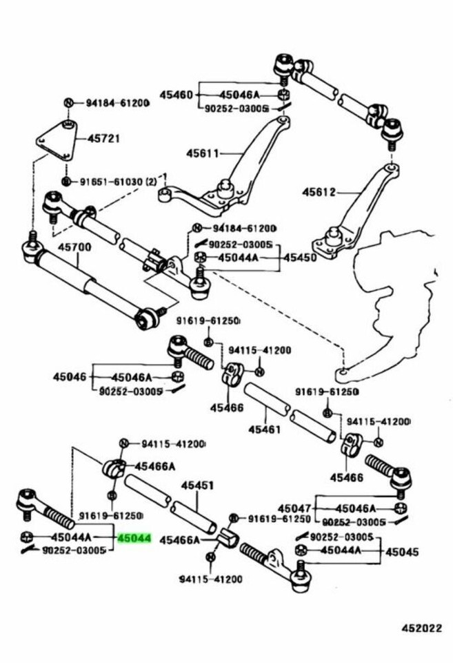 FACTORY LEXUS LX450 TOYOTA LAND CRUISER RH STEERING TIE ROD END ...