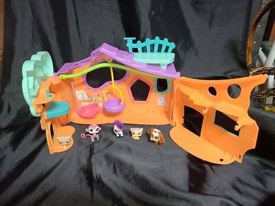 2007 Hasbro LPS Littlest Pet Shop Orange Club Tree House Playset and ...